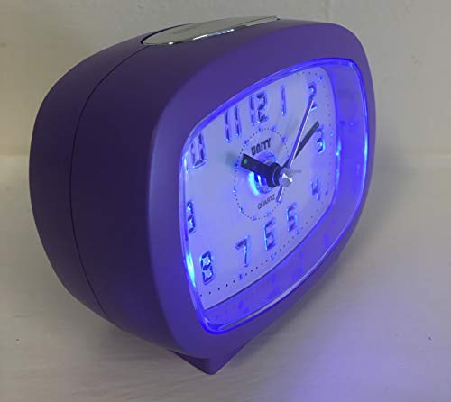 Unity Beep LED Light Alarm Clock, Purple, 3.5" x 3" x 1.77"