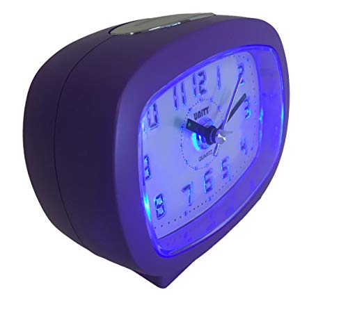 Unity Beep LED Light Alarm Clock, Purple, 3.5" x 3" x 1.77"