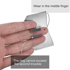 Jupswan Finger Guards for Cutting Stainless Steel Knife Cutting Protector Kitchen Tool Chef Knife Finger Guard for Food Chopping Cutting Avoid Hurting (3-Pack)