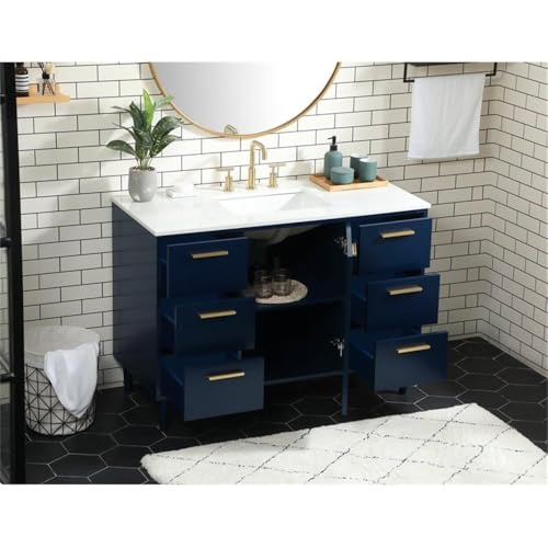 Elegant Kitchen and Bath 48 inch Bathroom Vanity Cabinet - Blue