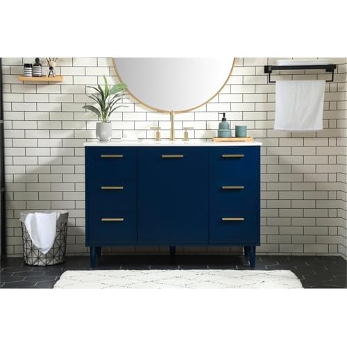 Elegant Kitchen and Bath 48 inch Bathroom Vanity Cabinet - Blue