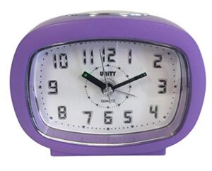 unity beep led light alarm clock, purple, 3.5" x 3" x 1.77"