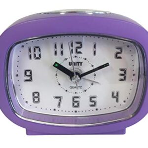 Unity Beep LED Light Alarm Clock, Purple, 3.5" x 3" x 1.77"