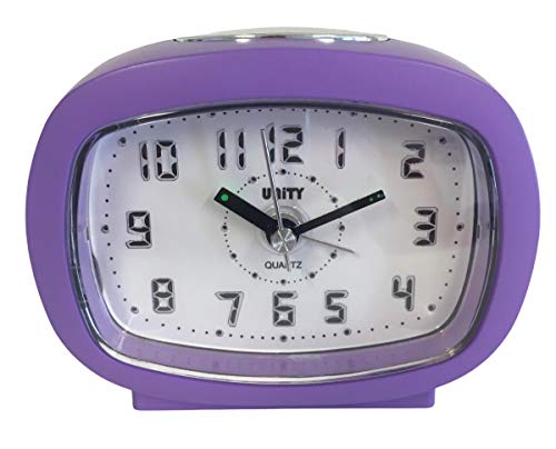 Unity Beep LED Light Alarm Clock, Purple, 3.5" x 3" x 1.77"