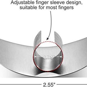 Jupswan Finger Guards for Cutting Stainless Steel Knife Cutting Protector Kitchen Tool Chef Knife Finger Guard for Food Chopping Cutting Avoid Hurting (3-Pack)