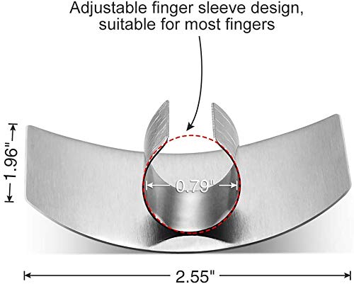 Jupswan Finger Guards for Cutting Stainless Steel Knife Cutting Protector Kitchen Tool Chef Knife Finger Guard for Food Chopping Cutting Avoid Hurting (3-Pack)