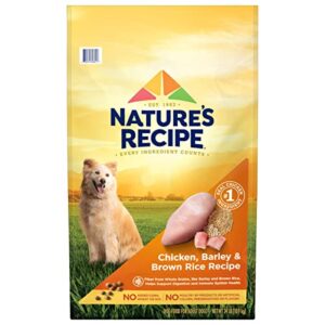 nature′s recipe chicken, barley & brown rice recipe dry dog food, 24 lb. bag