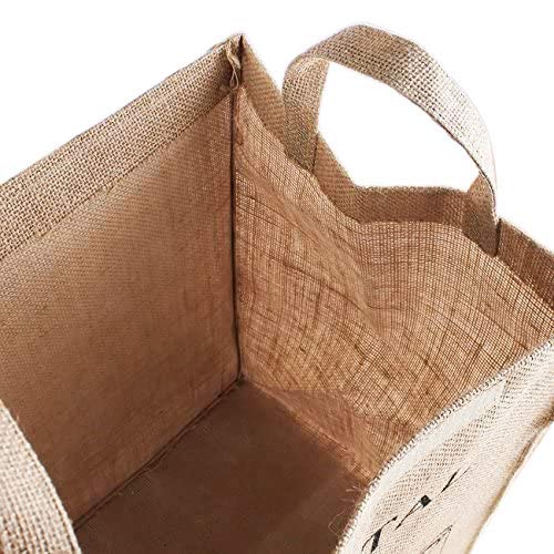 Jute Weave Recycling Bag Waste Bin Bags Basket for Home Kitchen Office - Natural Style Recycle Garbage Trash Sorting Bins Organizer Baskets Recycling Container