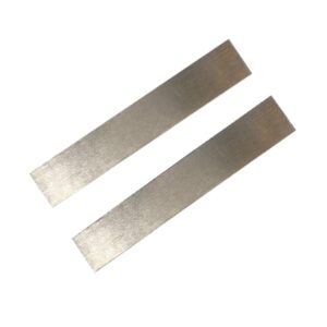 pure zinc anode sheet 2pcs (99.995% pure) for zinc plating and zinc electroplating, zinc electrode strip 0.04''x1''x6''(1mmx25mmx150mm)