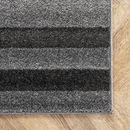 nuLOOM 3' x 5' Performance Indoor Area Rug, Non-Shed, Power Loomed High-Traffic Area Rug for Living Room, Bedroom, Home, Minnie Grey