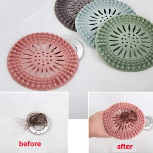 Hair Stopper Hair Catcher Durable Silicone 3 Pack Filter for Kitchen Bathroom Bath-Tub, Hair Stopper Shower Drain Covers, Drain Hair Catcher