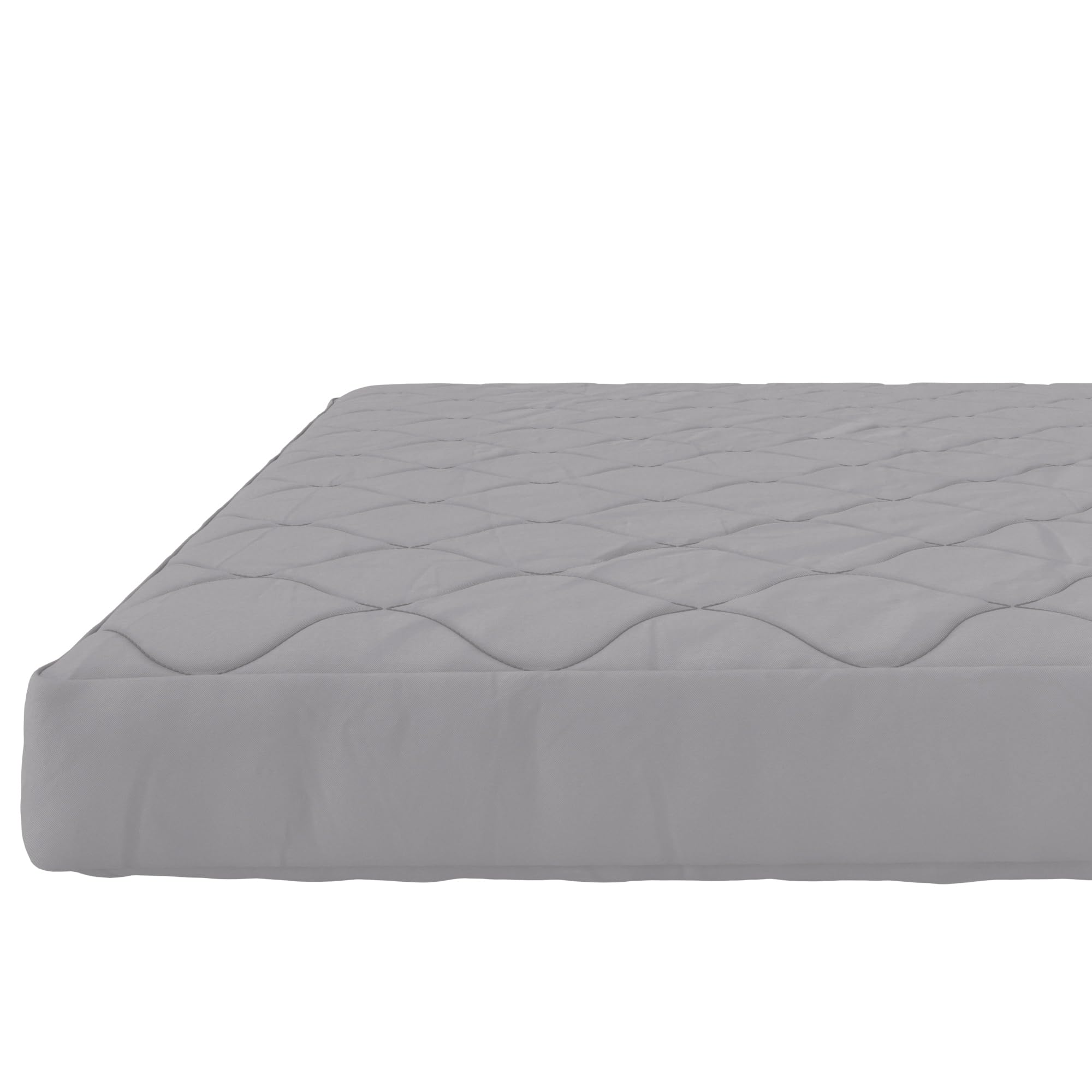 DHP Dana 6 Inch Quilted Full Mattress with Removable Cover and Thermobonded Polyester Fill, Gray