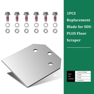 Monkey King Bar-Sds Plus Floor Scraper Replacement Blades Repair kit for 4-in Wide Removal Chisel Tool