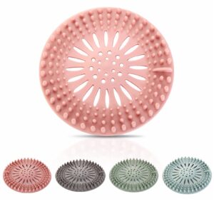 hair stopper hair catcher durable silicone 3 pack filter for kitchen bathroom bath-tub, hair stopper shower drain covers, drain hair catcher