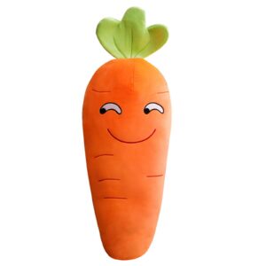 xiyuan 27.5" carrot plush toy soft carrot hugging pillow cute expression stuffed doll toy,plush vegetable pillows throw pillow plush pillow for kids plush toys gift