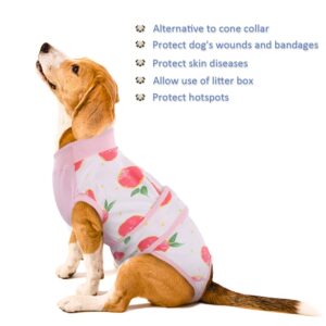 Kuoser Recovery Suit for Dogs Cats After Surgery, Professional Pet Recovery Shirt Dog Abdominal Wounds Bandages, Substitute E-Collar & Cone,Prevent Licking Dog Onesies Pet Surgery Recovery Suit