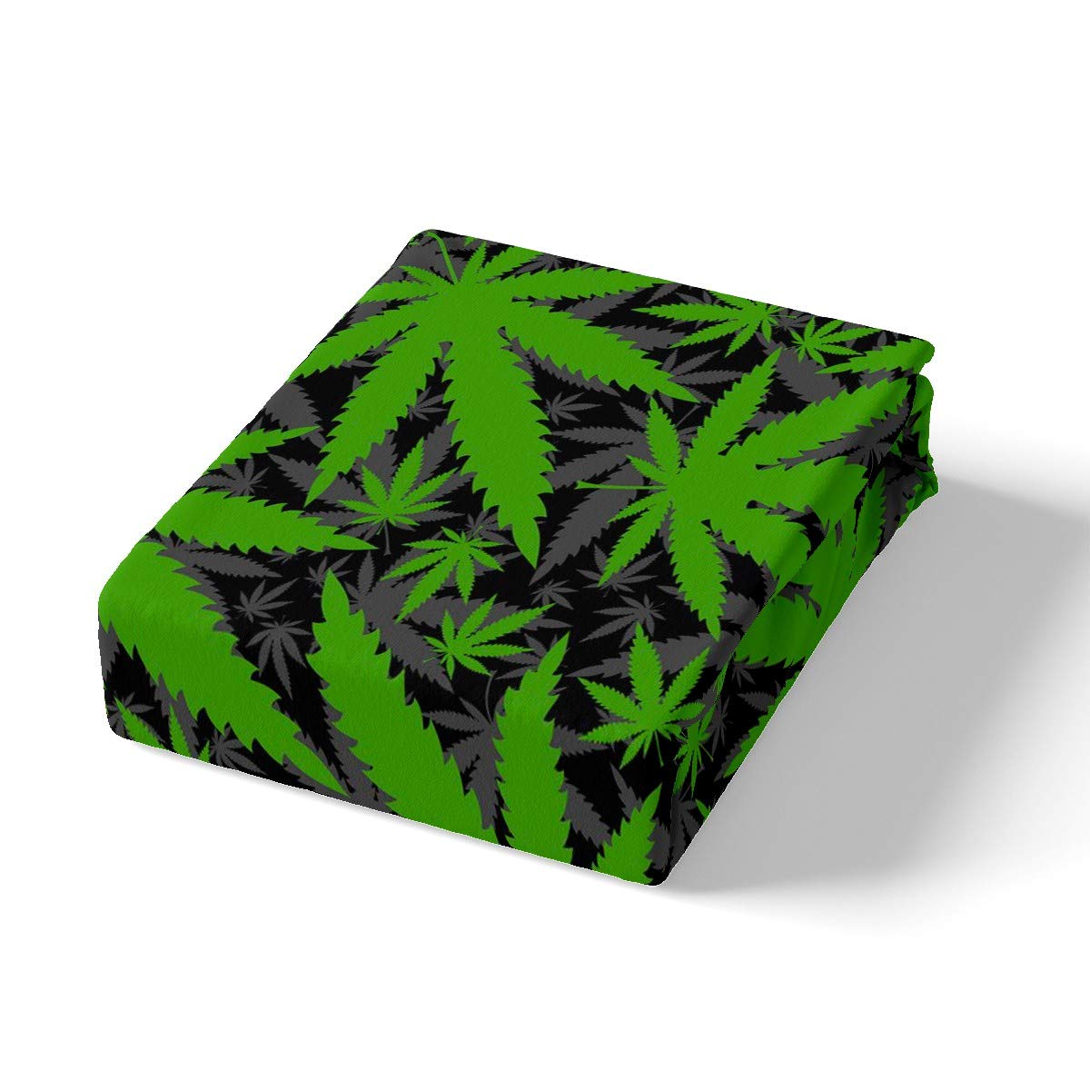 Marijuana Leaf Duvet Cover Teens Cannabis Print Comforter Covers Green Gray Botanical Branches Bedding Set for Boys Girls Youth Adults Queen with 2 Pillow Shams Marijuana Weed Leaves Bedspread Cover