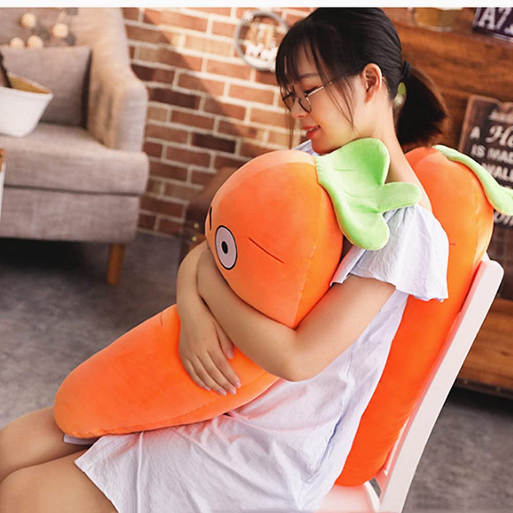 XIYUAN 27.5" Carrot Plush Toy Soft Carrot Hugging Pillow Cute Expression Stuffed Doll Toy,Plush Vegetable Pillows Throw Pillow Plush Pillow for Kids Plush Toys Gift