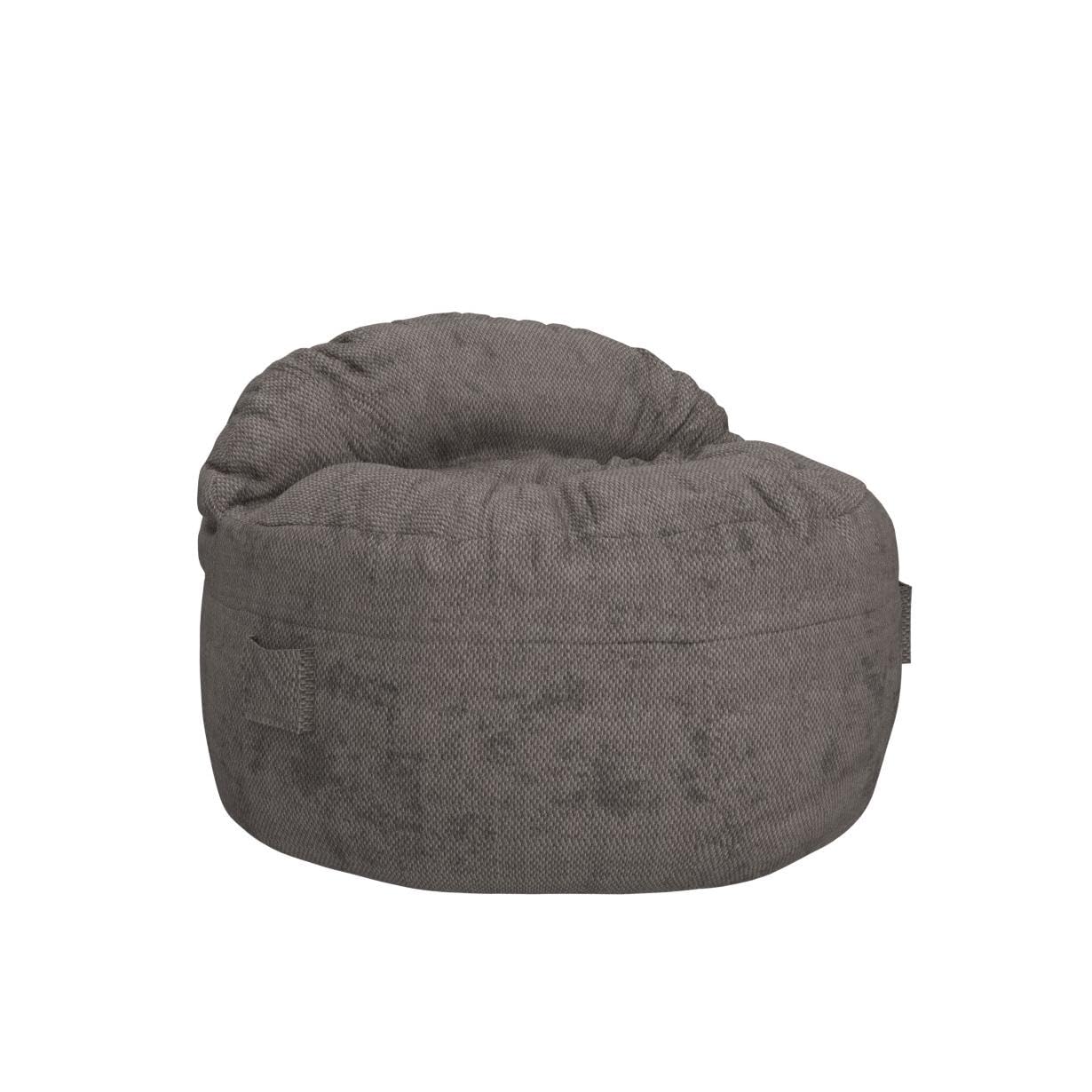 CordaRoy's Chenille Nest Gaming Bean Bag Chair with Controller Pockets and Handle, Convertible Foam-Filled Chair/Queen-Size Lounger, Charcoal