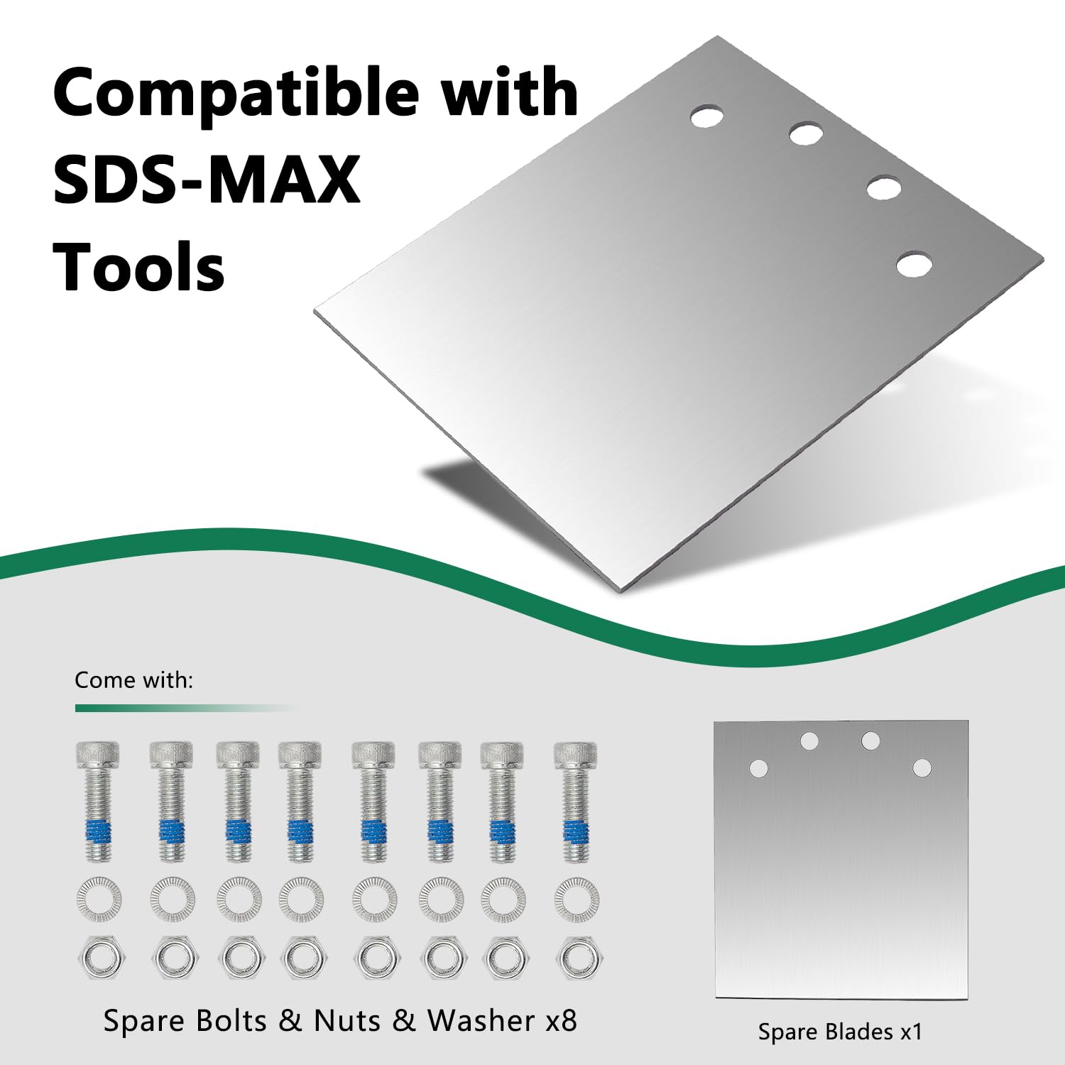 Monkey King Bar- SDS Max Chisel Floor Scraper Replacement Blades for 6-in Wide