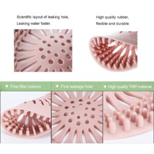 Hair Stopper Hair Catcher Durable Silicone 3 Pack Filter for Kitchen Bathroom Bath-Tub, Hair Stopper Shower Drain Covers, Drain Hair Catcher