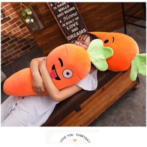 XIYUAN 27.5" Carrot Plush Toy Soft Carrot Hugging Pillow Cute Expression Stuffed Doll Toy,Plush Vegetable Pillows Throw Pillow Plush Pillow for Kids Plush Toys Gift