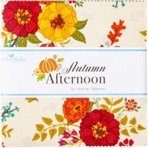 heather peterson autumn afternoon 5" stacker 42 5-inch squares charm pack riley blake 5-14870-42