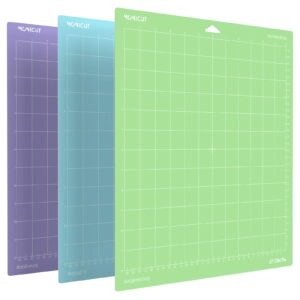 monicut cutting mat for cricut maker/explore air 2/air/one(lightgrip/standardgrip/stronggrip, 3 mats) 12"x12" cricket cutting mats for cricut accessories