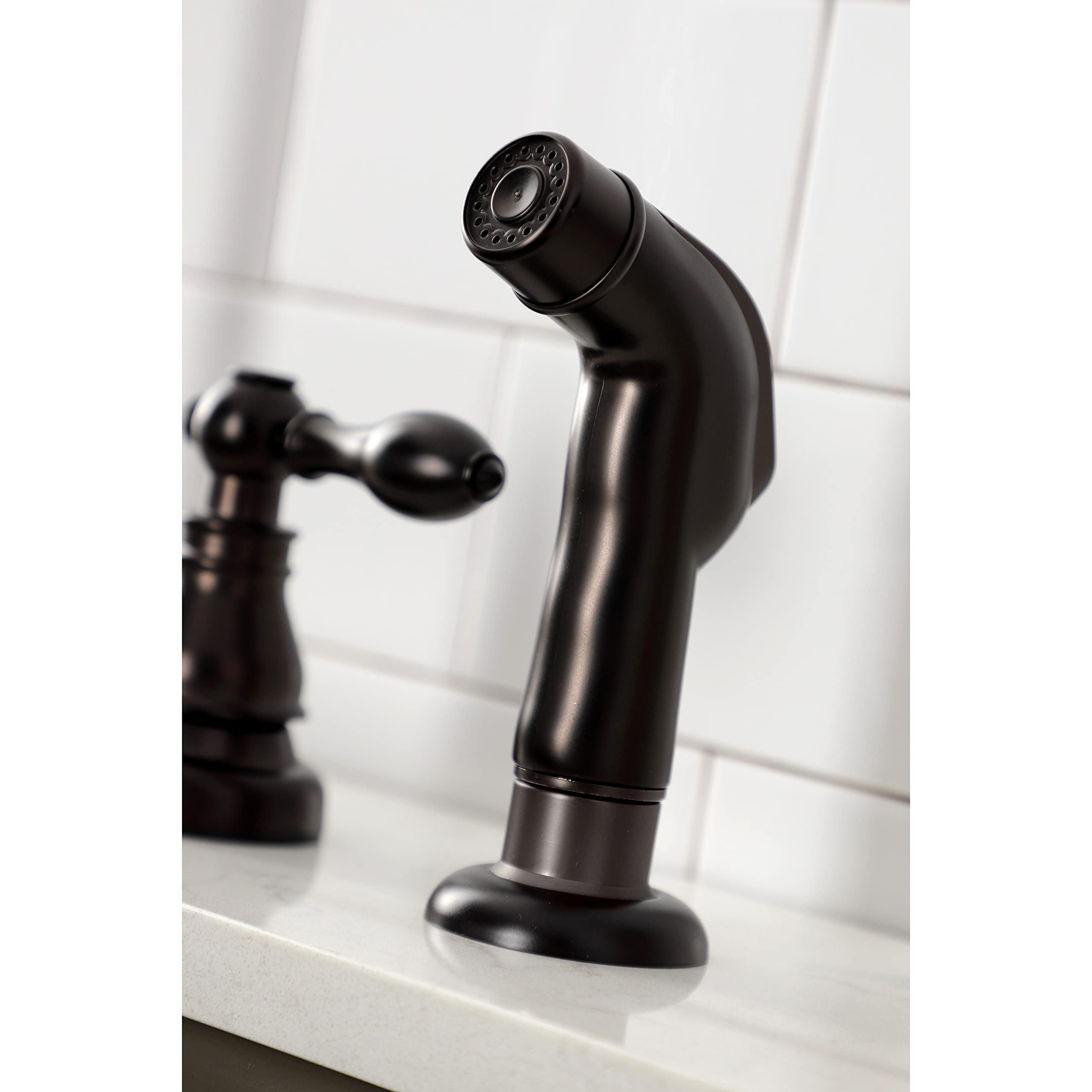 Kingston Brass KB725ACLSP American Classic Centerset Kitchen Faucet with Side Sprayer, Oil Rubbed Bronze