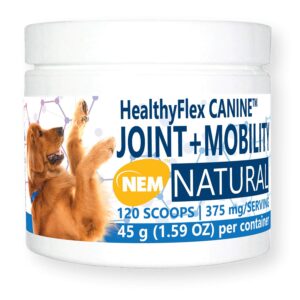 healthyflex canine™ joint + mobility dietary supplement for dogs, natural eggshell membrane nem formula