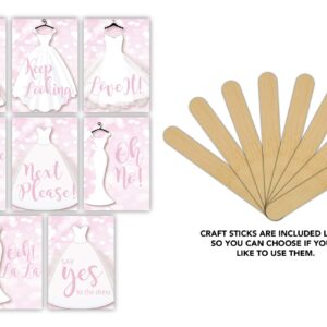 PureRejuva Wedding Dress Shopping Signs Paddles (25 pieces) - Say yes to the Dress Props – Ideal for Bridal Dress Shopping Fun with your Bridesmaids