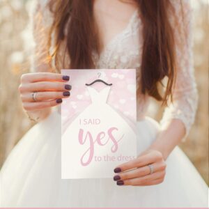 PureRejuva Wedding Dress Shopping Signs Paddles (25 pieces) - Say yes to the Dress Props – Ideal for Bridal Dress Shopping Fun with your Bridesmaids