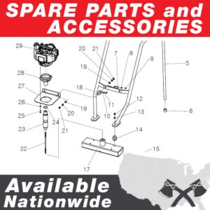 37.7cc 4 Stroke Gas Concrete Wet Power Screed Cement Assembly (Engine + 6' Blade)