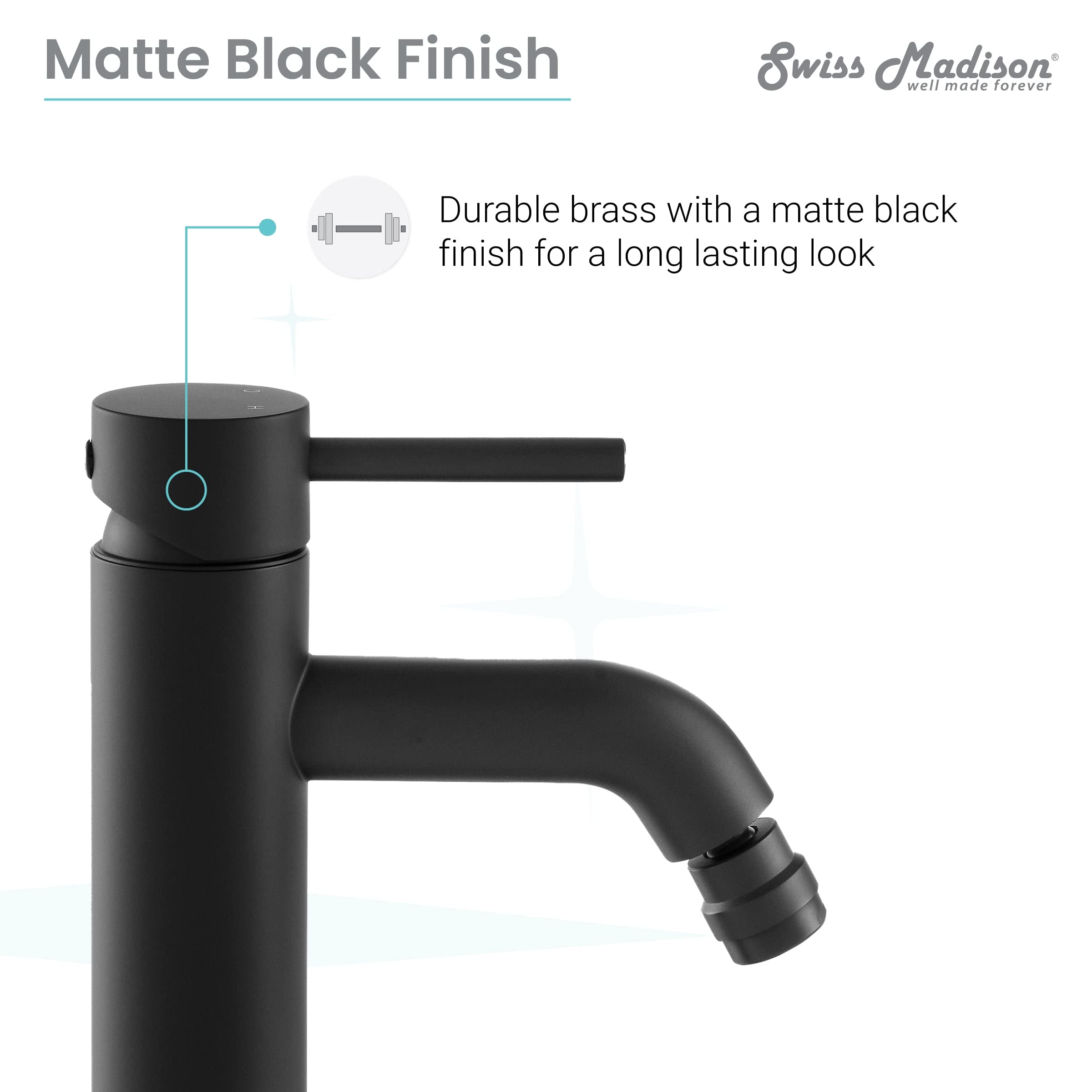 Swiss Madison Well Made Forever SM-DF81MB Ivy Bidet Faucet in Matte Black