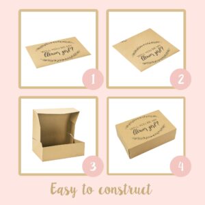 Pop Fizz Designs Proposal Box Set (2 Pack) | Flower Girl Gift Boxes for Bridal Shower, Wedding, Kraft Style