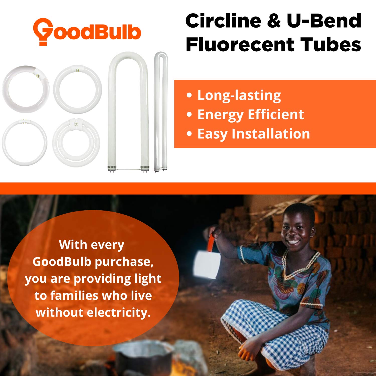 GoodBulb 32-Watt 6 Inch T8 Fluorescent U-Bend Light Bulb | 3500K Soft White Light Color | Medium Bi-Pin Base | High Output 2027 Lumens | 10000 Life Hours 80 CRI | Pack of 10 Bulbs