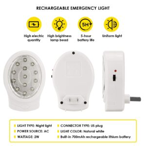 Emergency Light 13 LED Rechargeable Home Automatic Power Failure Outage Light lamp Fire Emergency Light (US Plug)