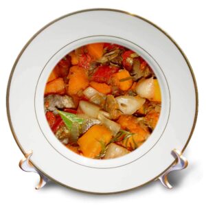 8 inch porcelain plate - close up photograph of a moroccan lamb stew cooking in a tagine photography - moroccan tagine