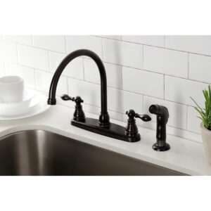 Kingston Brass KB725ACLSP American Classic Centerset Kitchen Faucet with Side Sprayer, Oil Rubbed Bronze