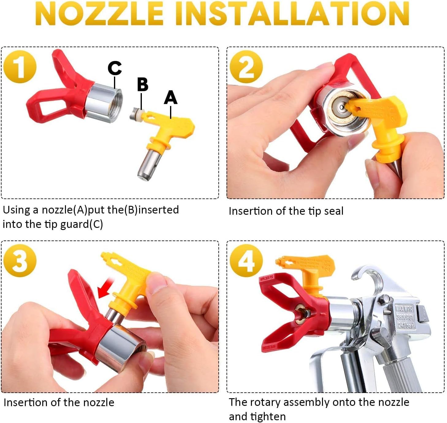 Reversible Airless Spray Tips for Airless Paint Sprayer (109)