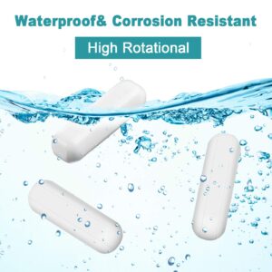 Weewooday PTFE Magnetic Stirrer Mixer Stir Bar Set, White Color, Stir Rod Magnetic, Laboratory Bar, Stir Plate Bar, Stir Plate Magnet Stick(8 Pieces,25 mm/ 1 Inch)