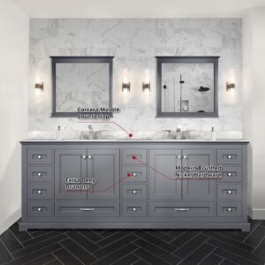 Bell+Modern Tybee 84 in. W x 22 in. D Navy Blue Double Bath Vanity