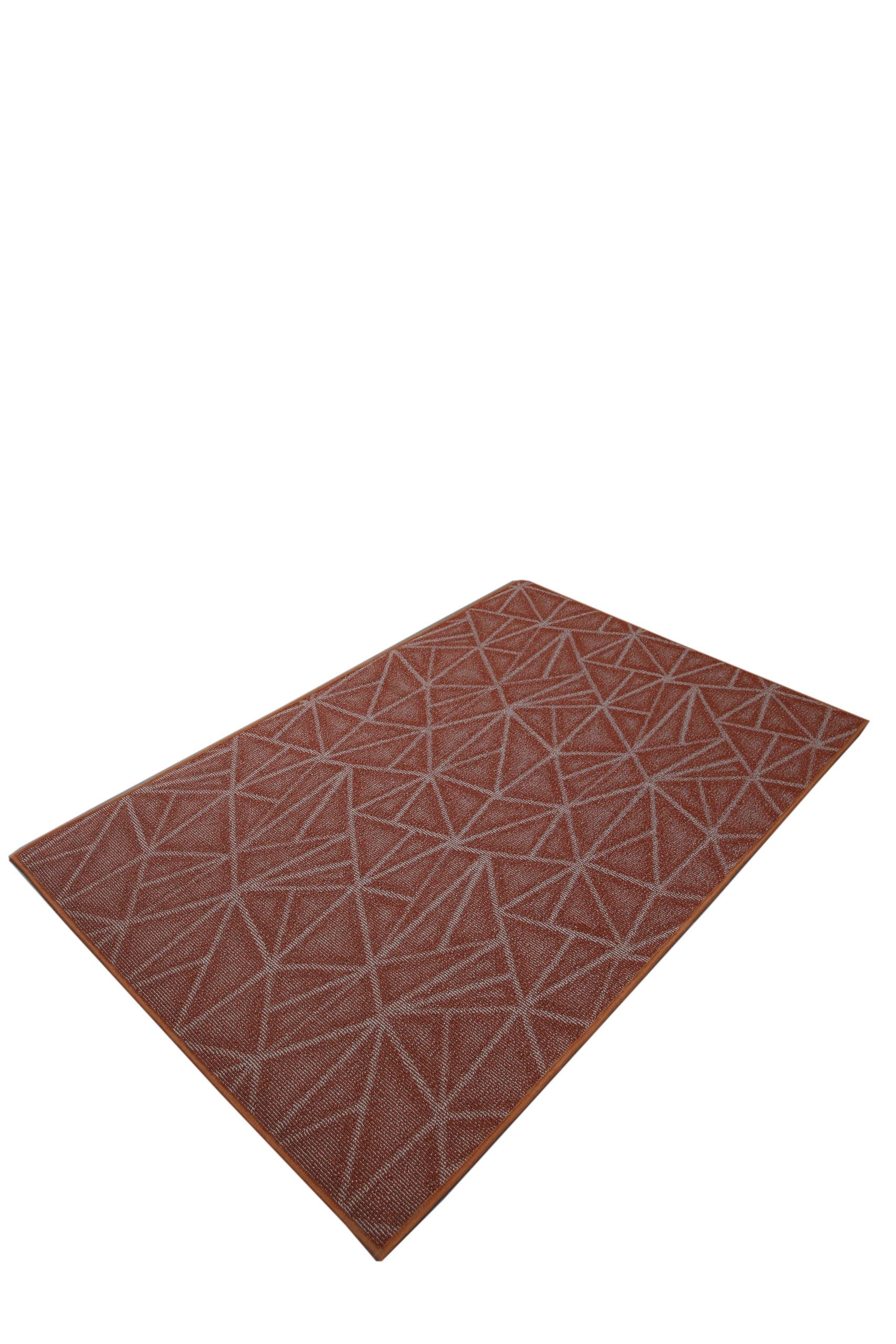 Furnish my Place Modern Indoor/Outdoor Commercial Rust Rug, Modern Area Rug, Baby Nursery Mat, Commercial Rug for Living Room, Playroom, Made in USA - 9' Hexagon