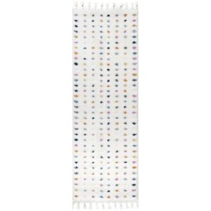 nuLOOM Behati Polka Dot Kids Tasseled Area Rug, 8x10, Ivory