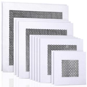 ripeng 12 pieces aluminum drywall hole patch 2/4/6/8 inch metallic drywall patch self adhesive mesh wall repair patch kit drywall screens for ceiling plaster wall repair tools(2 inch, 4 inch)