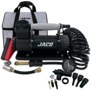 jaco 4x4 trailpro heavy duty portable air compressor - 3.5 cfm (12v/33a) | on x off road tire inflator kit