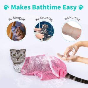 YLONG Cat Bathing Bag Anti-Bite and Anti-Scratch Cat Grooming Bag for Bathing, Nail Trimming, Medicine Taking,Injection,Adjustable Multifunctional Breathable Restraint Shower Bag(Gray)