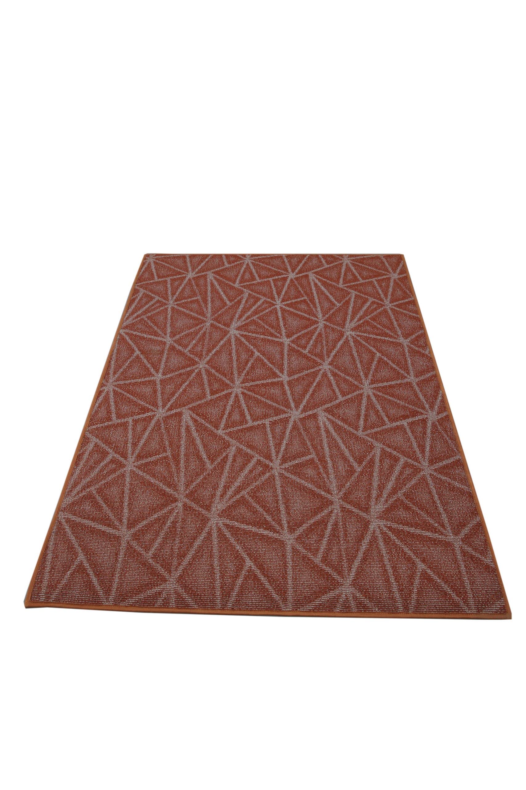 Furnish my Place Modern Indoor/Outdoor Commercial Rust Rug, Modern Area Rug, Baby Nursery Mat, Commercial Rug for Living Room, Playroom, Made in USA - 9' Hexagon