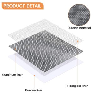 Ripeng 12 Pieces Aluminum Drywall Hole Patch 2/4/6/8 Inch Metallic Drywall Patch Self Adhesive Mesh Wall Repair Patch Kit Drywall Screens for Ceiling Plaster Wall Repair Tools(2 inch, 4 inch)