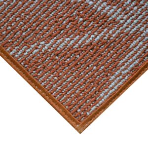 Furnish my Place Modern Indoor/Outdoor Commercial Rust Rug, Modern Area Rug, Baby Nursery Mat, Commercial Rug for Living Room, Playroom, Made in USA - 9' Hexagon